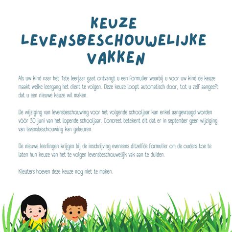 Keuze Levensbeschouwelijke Vakken De Grasspriet