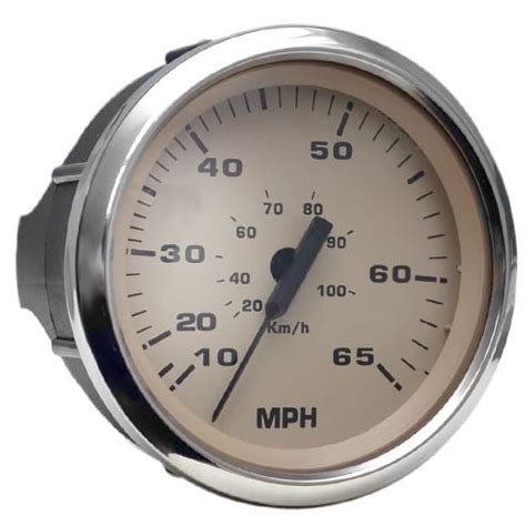 Faria Boat Speedometer Gauge Se9396a Euro Stainless Steel Beige