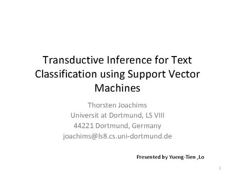 transductive inference for text classification using support vector