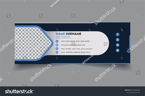 Attractive Email Signature Template Design Stock Vector Royalty Free