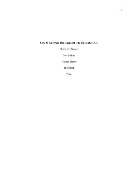 Step 6 Software Development Life Cycle Sdlcedited Step 6 Software