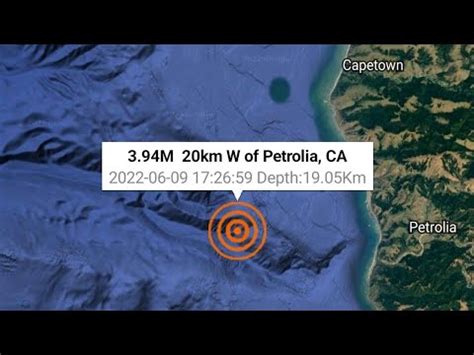 Earthquake Petrolia California Youtube