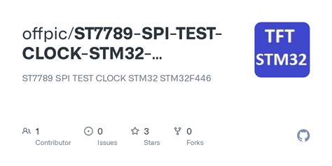 ST7789 SPI TEST CLOCK STM32 STM32F446 README Md At Main Offpic