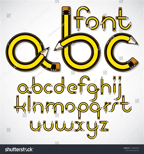 vector lower case english alphabet letters stock vector royalty free