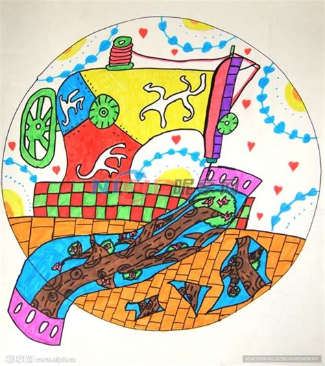 儿童画涂鸦设计图 绘画书法 文化艺术 设计图库 昵图网