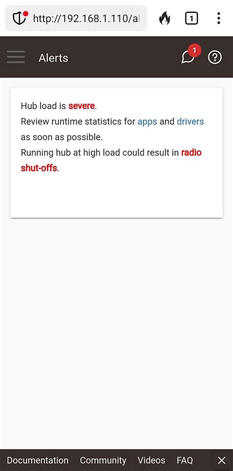 Hub Load Is Severe Warning 🛎️ Get Help Hubitat