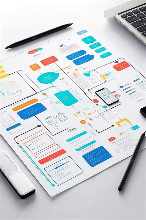 Premium Photo Ux Ui Flowchart Application Development Prototype