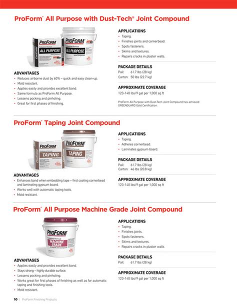 Proform Finishing Products Construction Guide Page 10 11