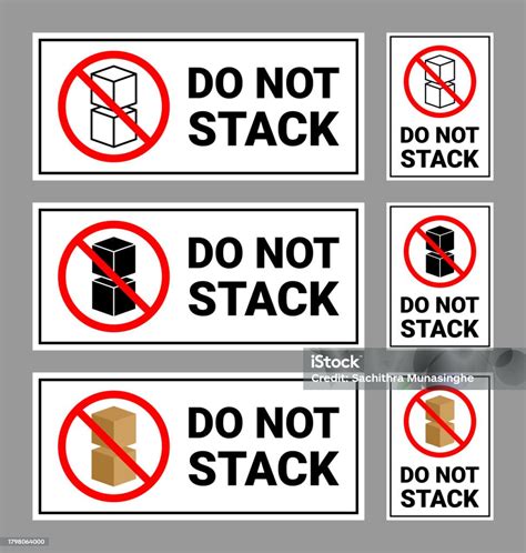 Do Not Stack Label Collection Stock Illustration Download Image Now