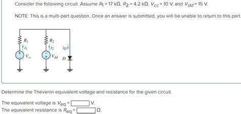 Solved Consider The Following Circuit Assume R 1