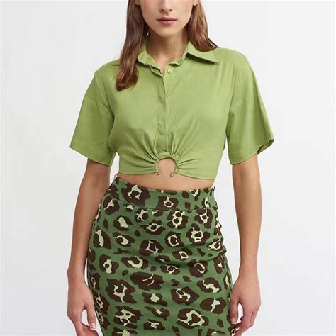Turn Down Collar Short Sleeve Top Midrand Marabastad