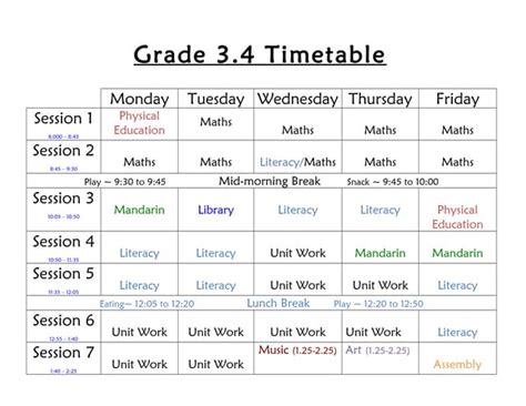 3 4 Class Schedule Ppt