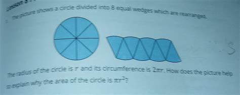 Lesson δ Thepicture Shows A Circle Divided Into 8 Equal Wedges Which