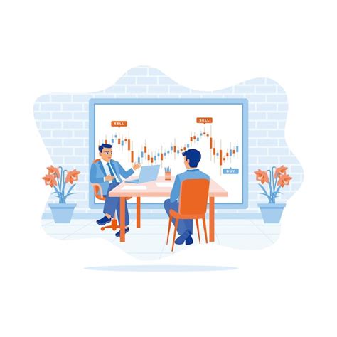 Premium Vector Analyzing Financial Management With Candlestick Charts