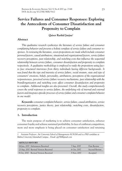 PDF Service Failures And Consumer Responses Exploring The