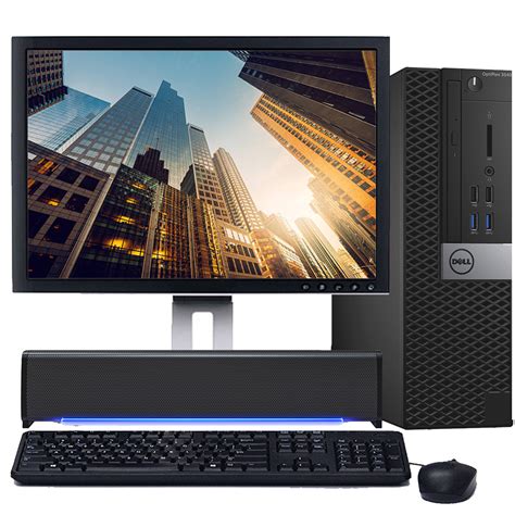 Restored Dell Optiplex Windows 10 Professional Desktop Computer Bundle