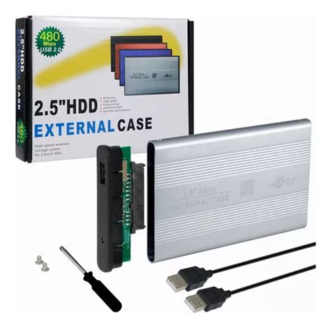 Gabinete Carcasa Disco Duro Laptop Sata Usb Case Color Plata Meses sin interés
