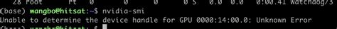 Unable To Determine The Device Handle For GPU Unknown Error Linux NVIDIA Developer Forums