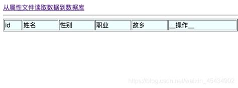 编写一个java Web项目，实现从properties文件读取数据存储到数据库，并从数据库中读取数据，将结果显示在页面上。启动mysql数据