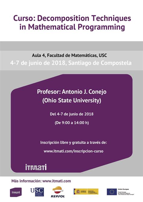 curso de formación decomposition techniques in mathematical