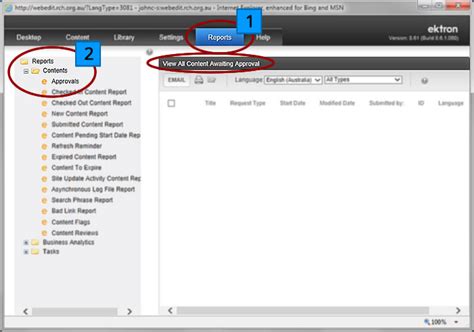 Find Content Awaiting Approval By A Publisher Rch Webhelp