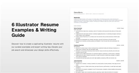 6 Illustrator Resume Examples & Writing Guide
