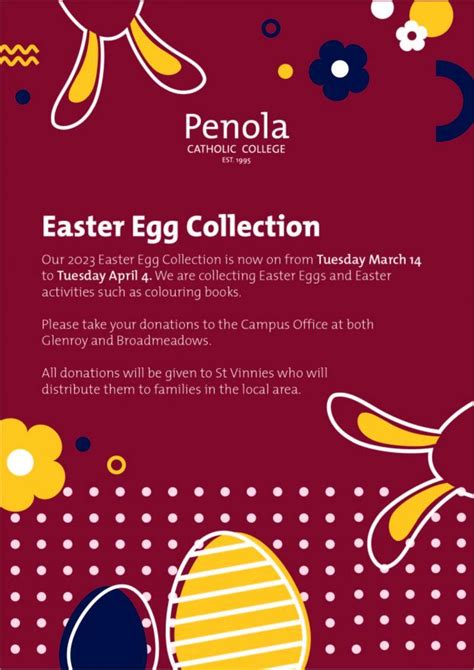 St Vincent De Paul Easter Egg Collection Penola Catholic College