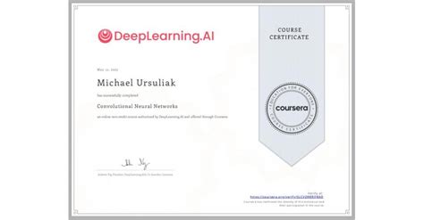 Michael Ursuliak On Linkedin Completion Certificate For Convolutional
