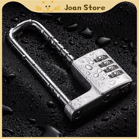4 Digit Password Combination Lock Heavy Duty Extra Long Padlock U