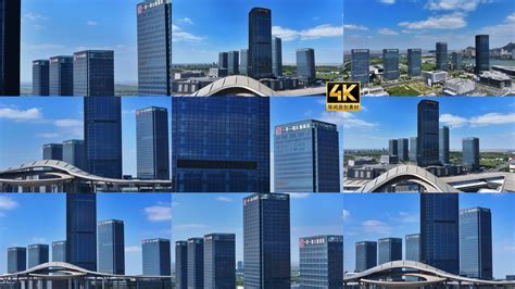 连云港一带一路数据园航拍4k视频素材下载