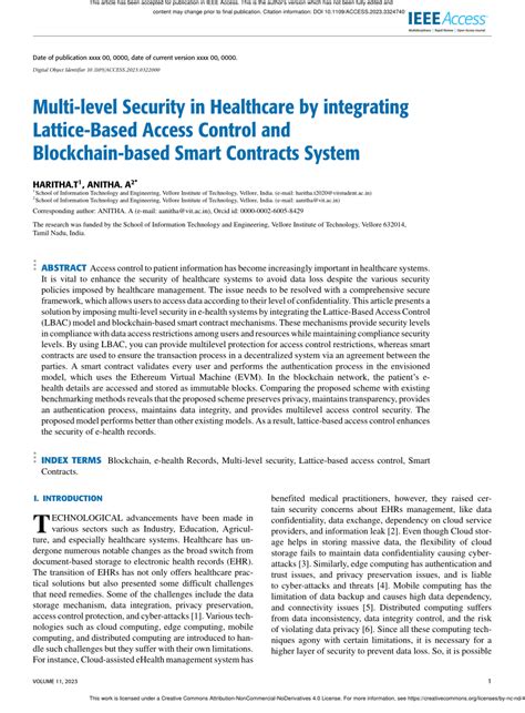 Pdf Multi Level Security In Healthcare By Integrating Lattice Based