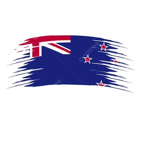 Bendera Clipart Sapuan Kuas Selandia Baru Vektor Sikat Bendera The