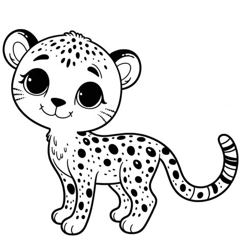 치타 색칠 공부 Kr에서 무료 색칠 공부