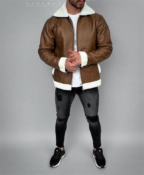 خرید و قیمت کاپشن چرم بوفالو داخل خز کد46653 بابی مد Babimod