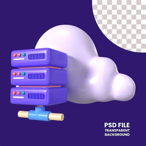 Premium Psd Hosting 3d Illustration Icon