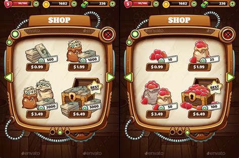 Steampunk Game GUI Game Assets GraphicRiver