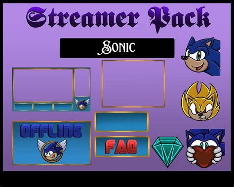 Sonic Twitch Streamer Pack Etsy