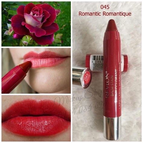 Revlon Colorburst Balm Stain Romantic Pencil Lipstick 045 Traditional Red Shopee Malaysia