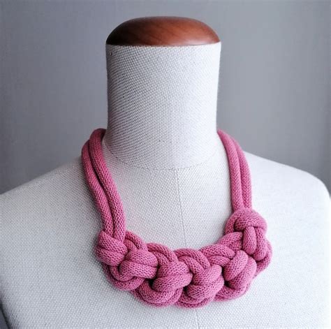 Modern Plum Necklacepurple Chunky Necklacebold Etsy