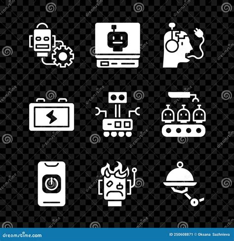 Set Robot Setting Charging Battery Turn Off Robot From Phone Burned
