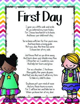 First Day Of Kindergarten Poem