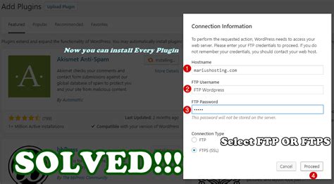 Synology Wordpress Request Ftp Credentials To Download Plugins Solved