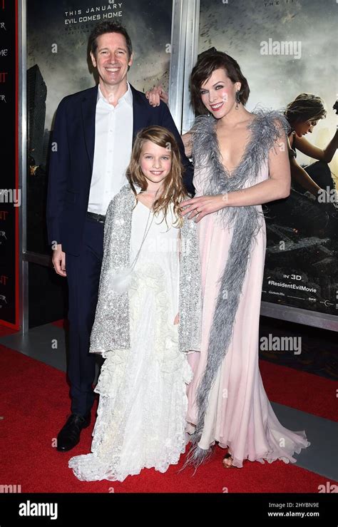Paul W S Anderson Milla Jovovich And Ever Anderson Attending The Los