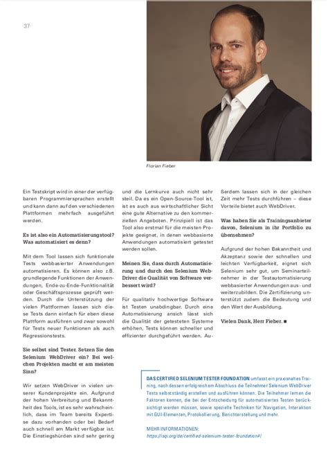 Interview Testautomatisierung Mit Selenium Qualitydojo