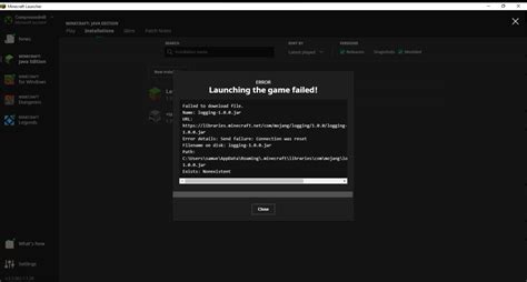 Fails To Download Any Instance Launcher Rminecrafthelp