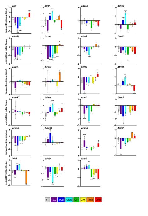 Impact Of Rna Modification Gene Deletions On Fitness During Growth In