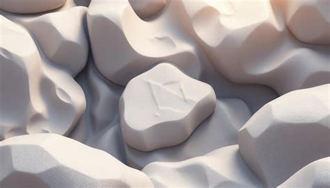 Abstract White Textured Background With Curved And Bumpy Shapes Premium Ai Generated Image