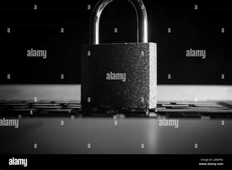 Lock Padlock On Laptop Computer Stock Photo Alamy