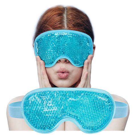 Cooling Eye Mask With Gel Bead Reusable Cold Compress Ice