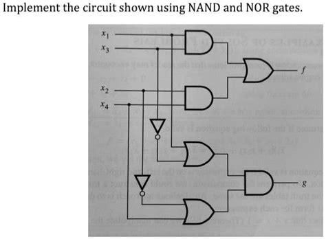 SOLVED Implement The Circuit Shown Using NAND And NOR Gates
